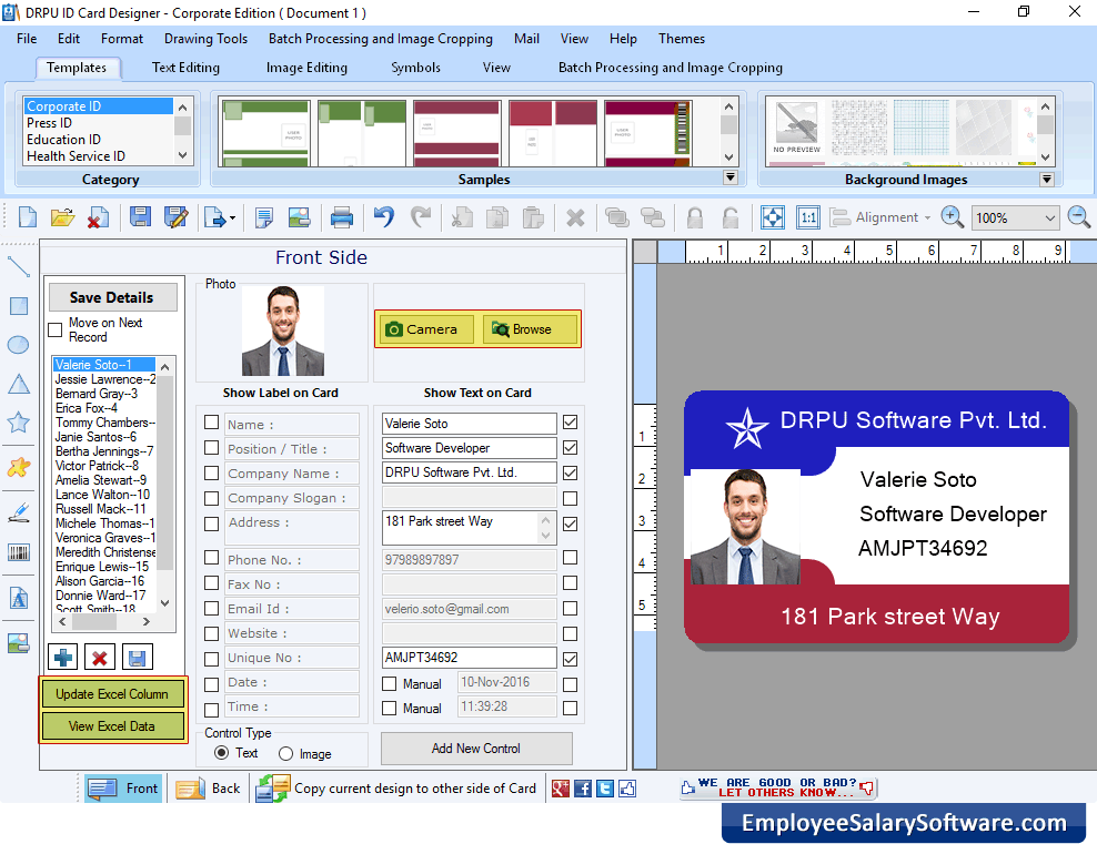 ID Card Design - Corporate Edition Screenshots of how to make ID cards ...