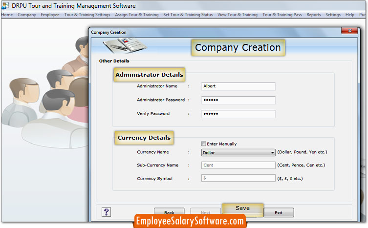 Screenshots of employee tour and training management software to view ...